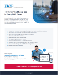 10 Things You Should See in Every DMS Demo [PDF] - DIS